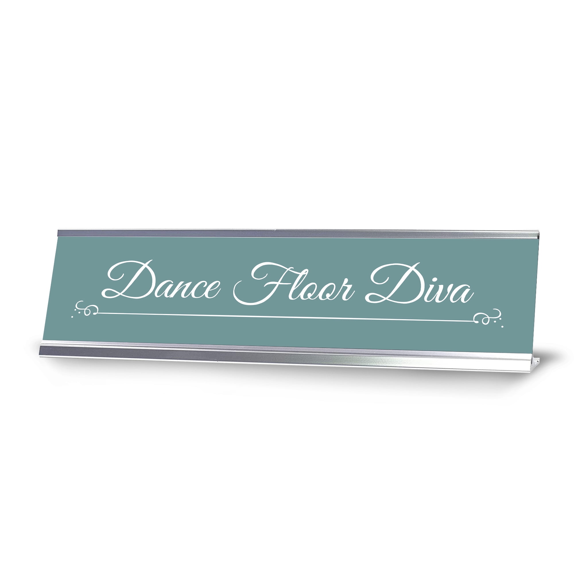 Dance Floor Diva Desk Sign (2x8") Silver Frame Desk Sign (2x8 ...