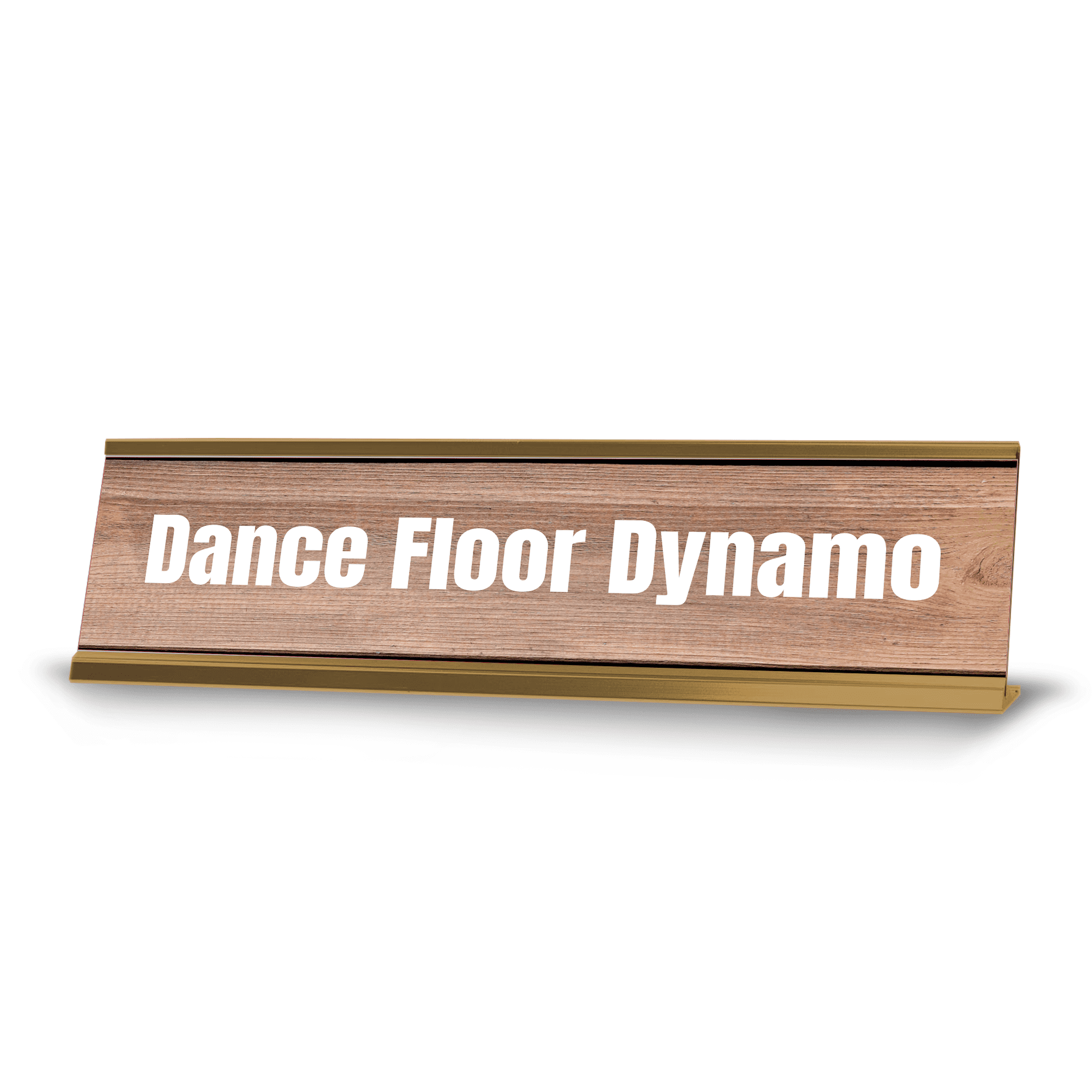 Dance Floor Dynamo Gold Frame Desk Sign (2x8") | Novelty Workplace and ...