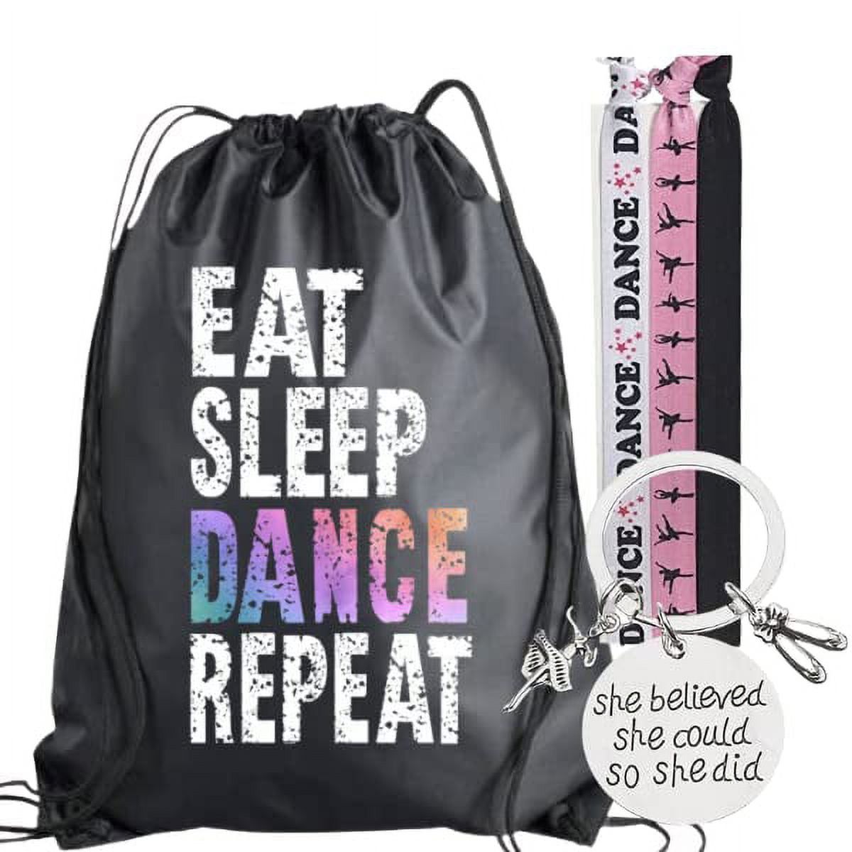 Dance Gift Bundle, Dance She Did Bangle Bracelet, Drawstring Bag and ...
