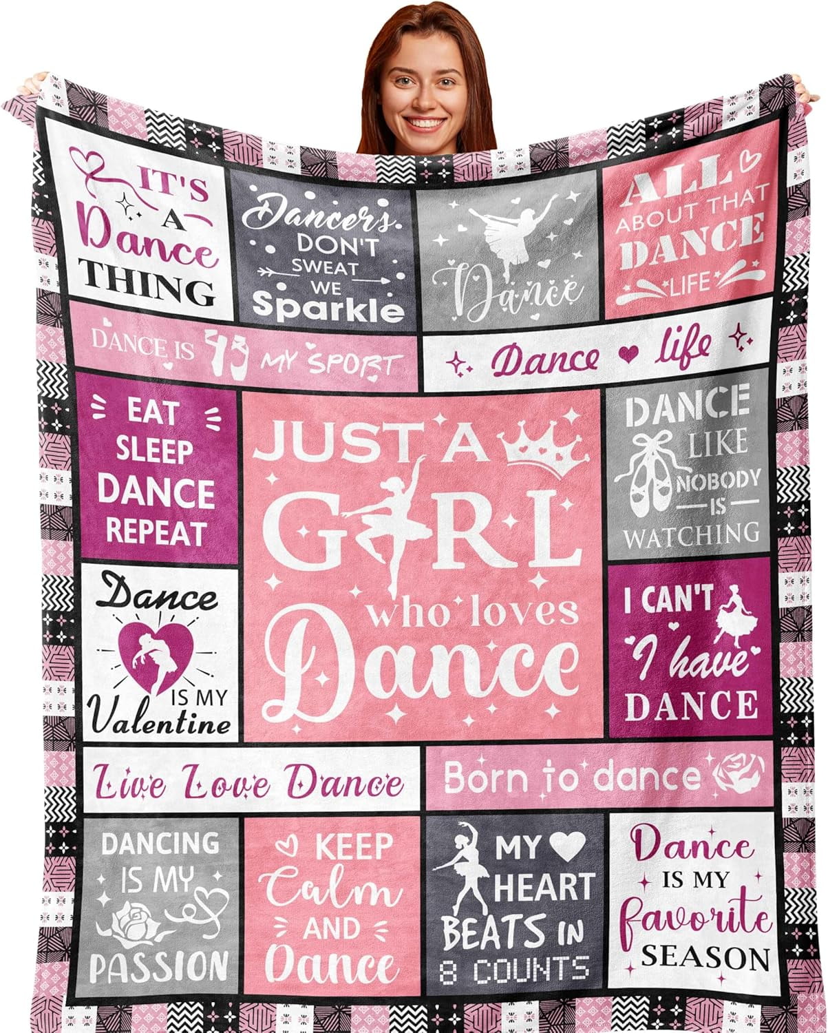 Dance Gifts for Girls Blanket 60"x50", Dancer Gifts, Gifts for Dancers ...