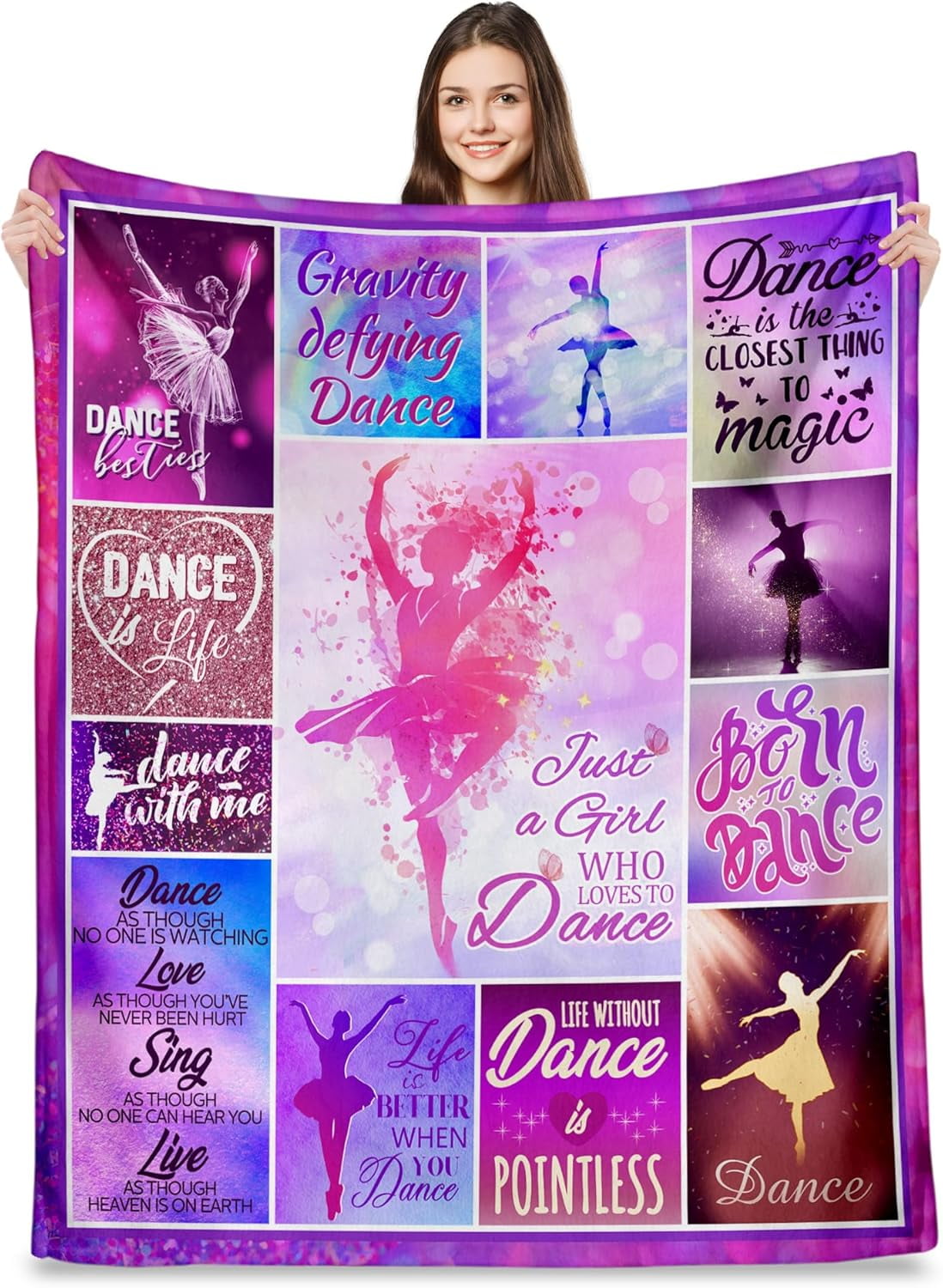 Dance Gifts for Teen Girls, Dance Recital Gifts Pink Blanket Women ...