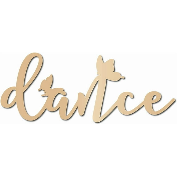 Dance Laser Cut Wood Letter Sign Butterfly Wall Decor Cutouts ...
