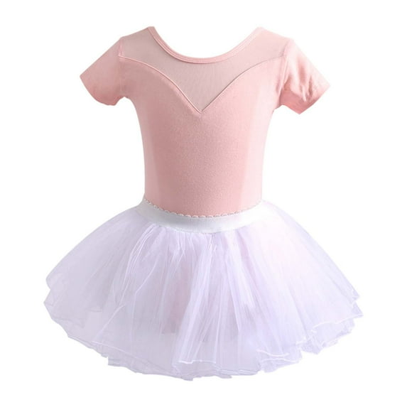 Dance Leotard for Girls Ballerina Jazz Dance Performance Short Sleeve ...