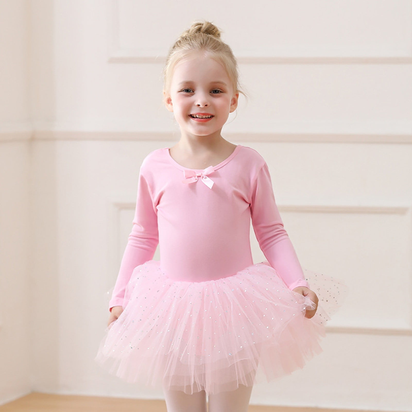 Dance Leotard for Girls Classical Ballerina Practice Sequins Tutu ...