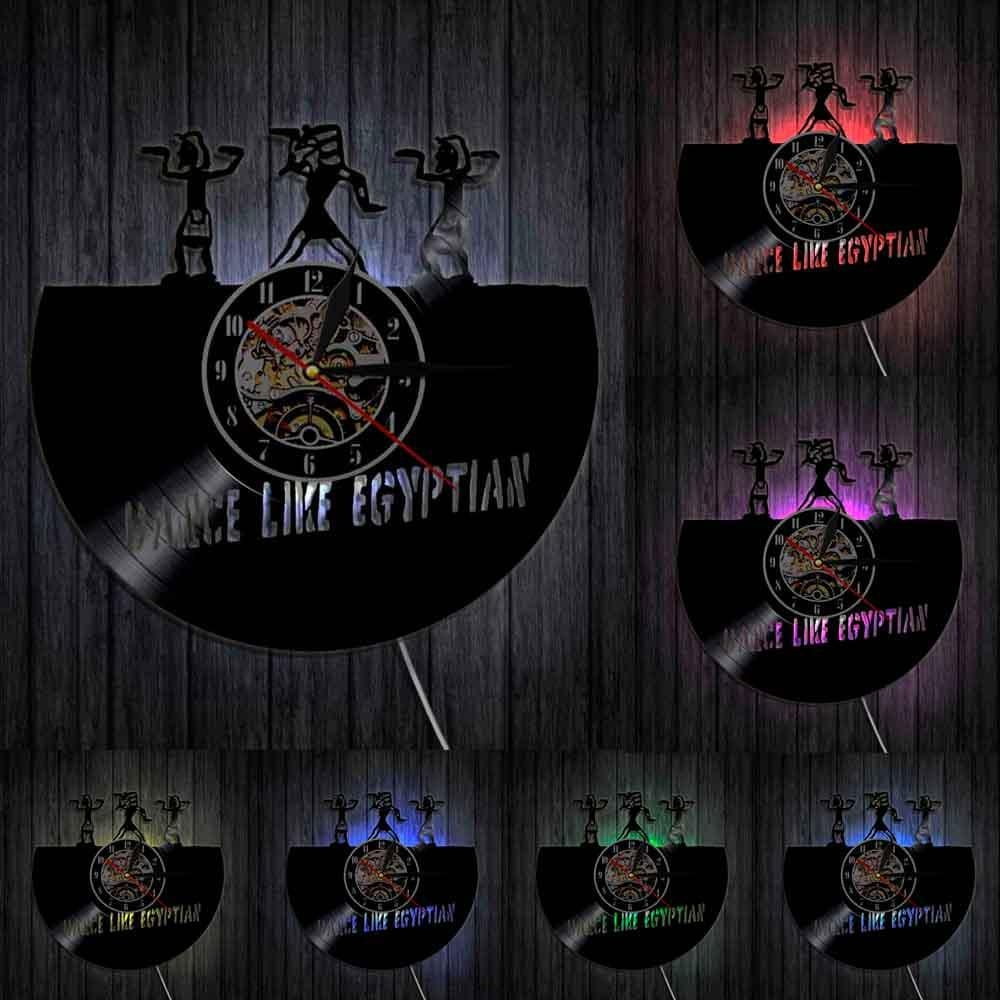 Dance Like Egyptian Wall Art Modern Wall Clock Egypt Dance Vinyl Record ...