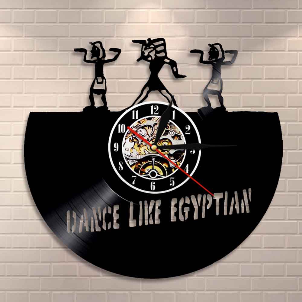 Dance Like Egyptian Wall Art Modern Wall Clock Egypt Dance Vinyl Record ...