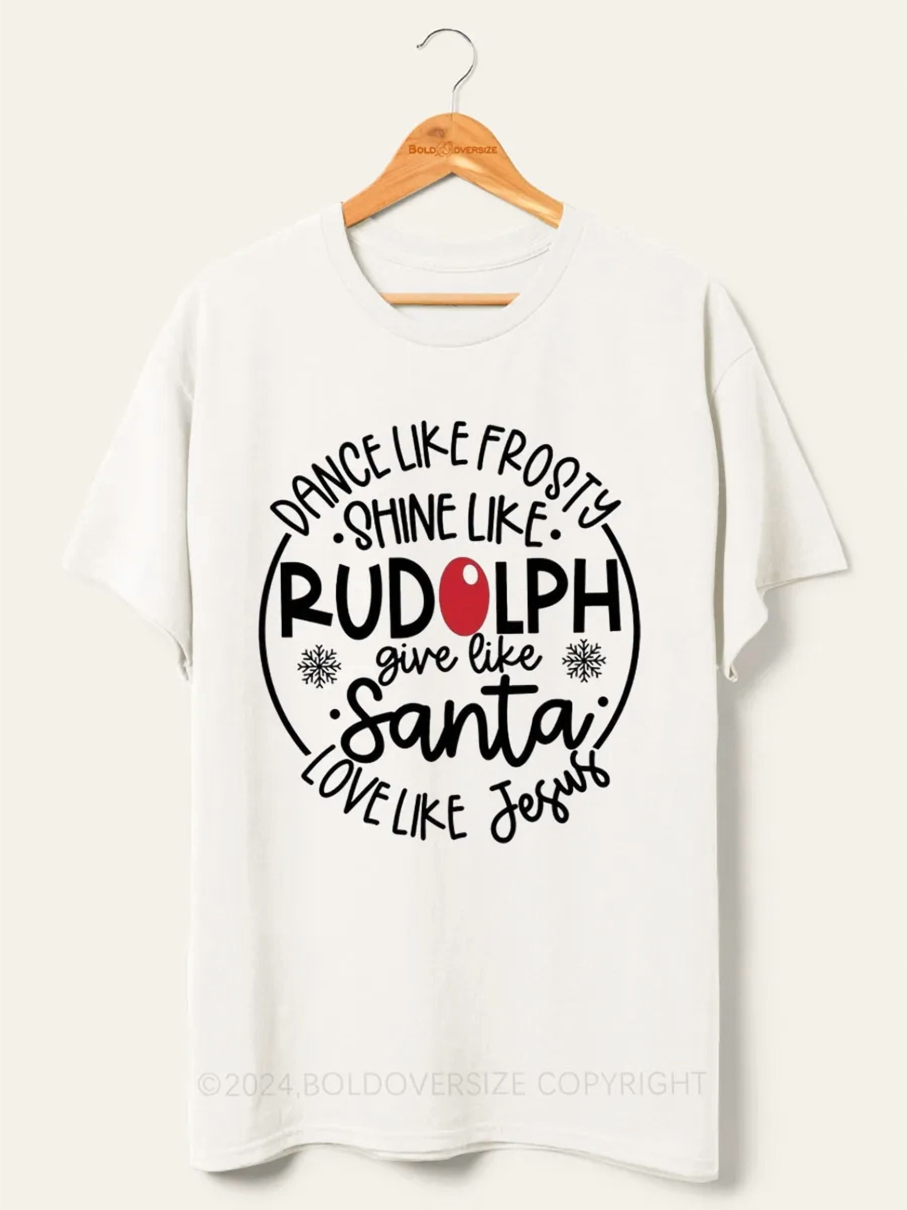 Dance Like Frosty Shine Like Rudolph Give Like Sant Tee - Walmart.com