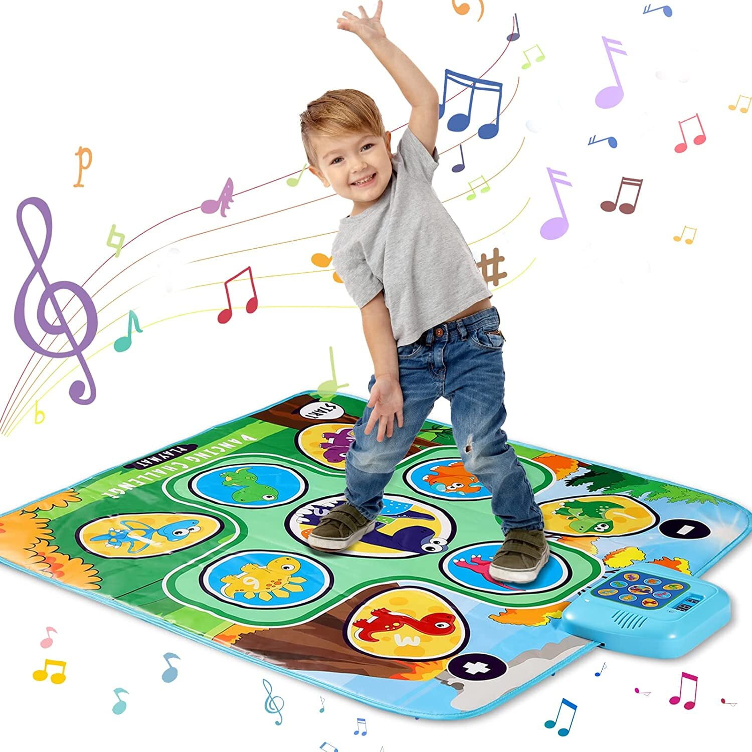 Dance Mat, Electronic Light Up Dance Pad Musical Play Mats Dancing ...