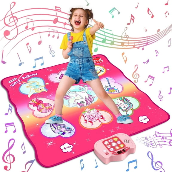 "SUNLIN Dance Mat, Musical Challenge Playmat for Kids, Anti-Slip ...