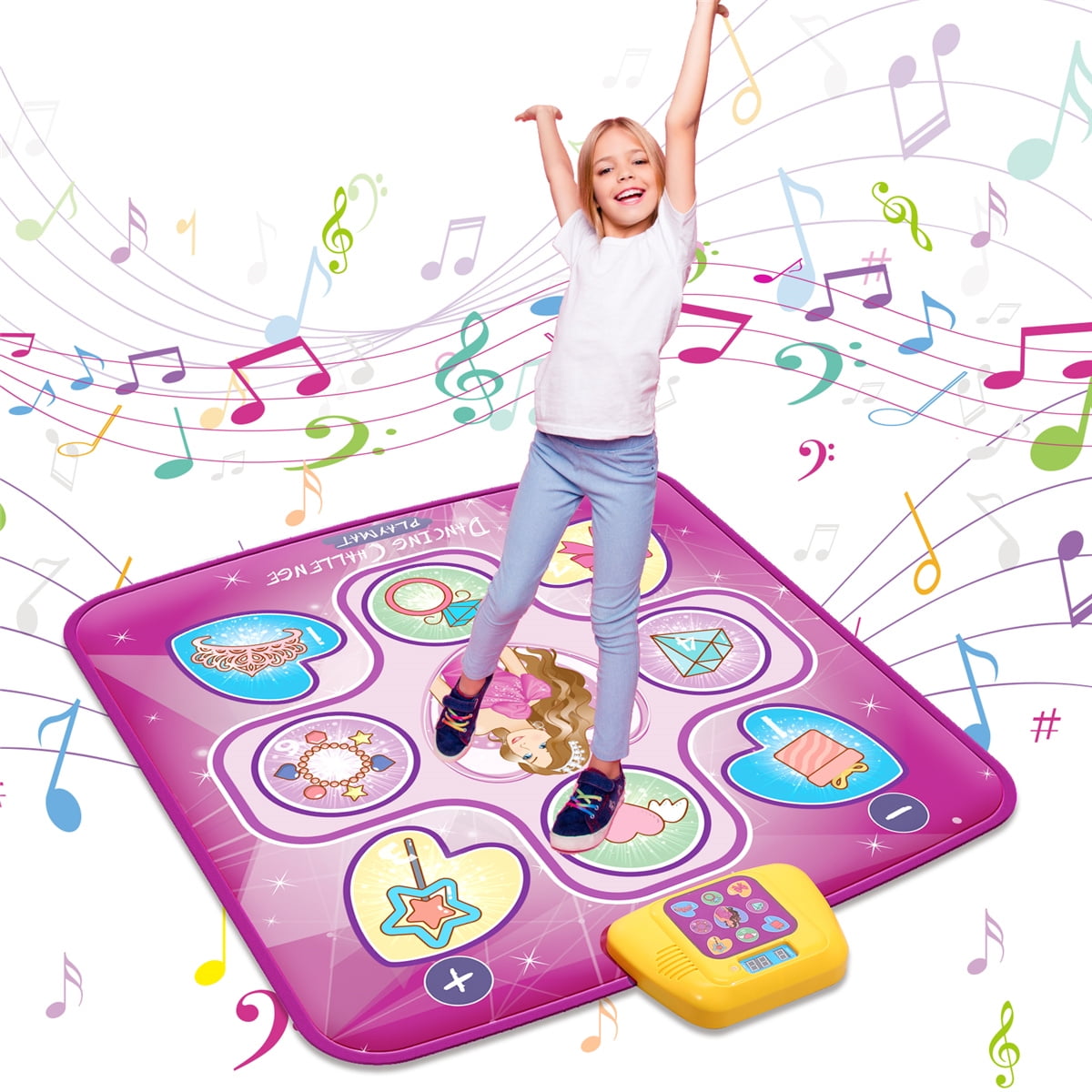 Interactive Dance Mat for Kids 3-10 Years - 5 Game Modes, LED Lights ...