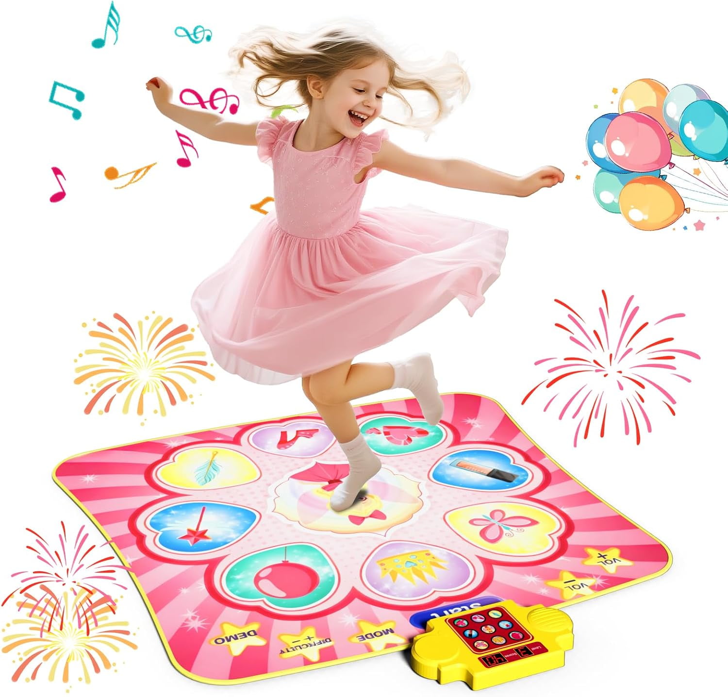Dance Mat Toys for Kids, Princess Toys for Electronic Dance Pad with 3 ...