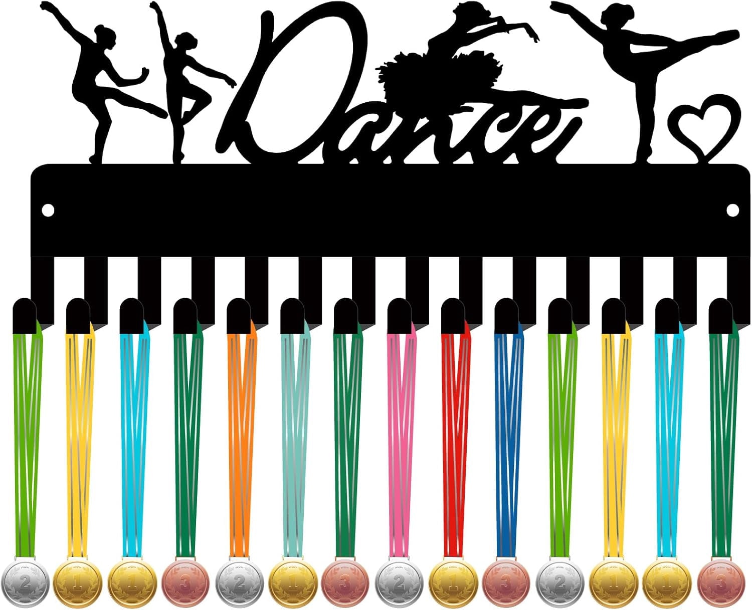 Dance Medal Hanger Dancer Award Holder with 14 Hooks Small Metal Iron ...