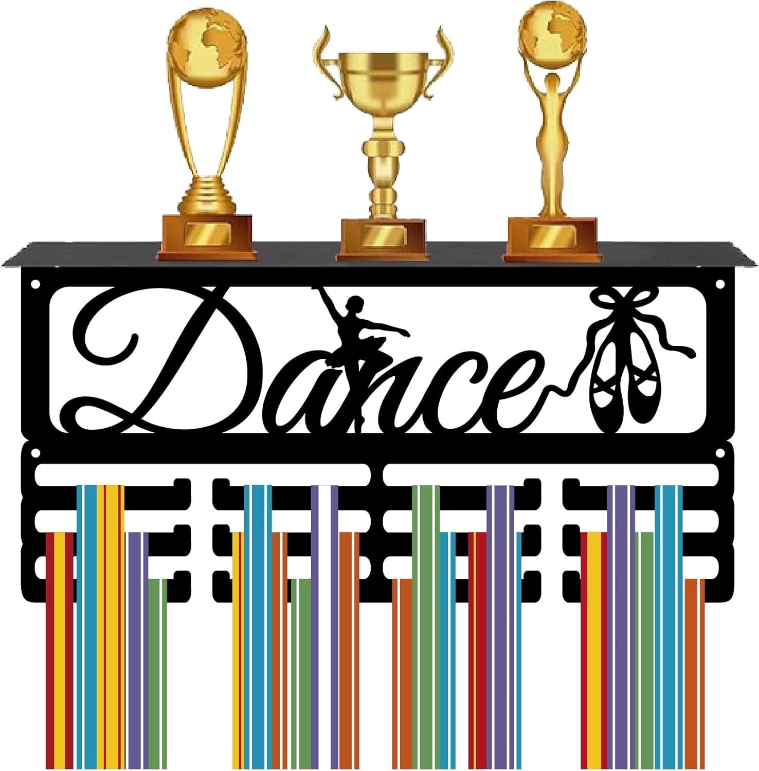 Dance Medal Holder with Shelf Medal Hanger Display Trophy Shelf Stand ...