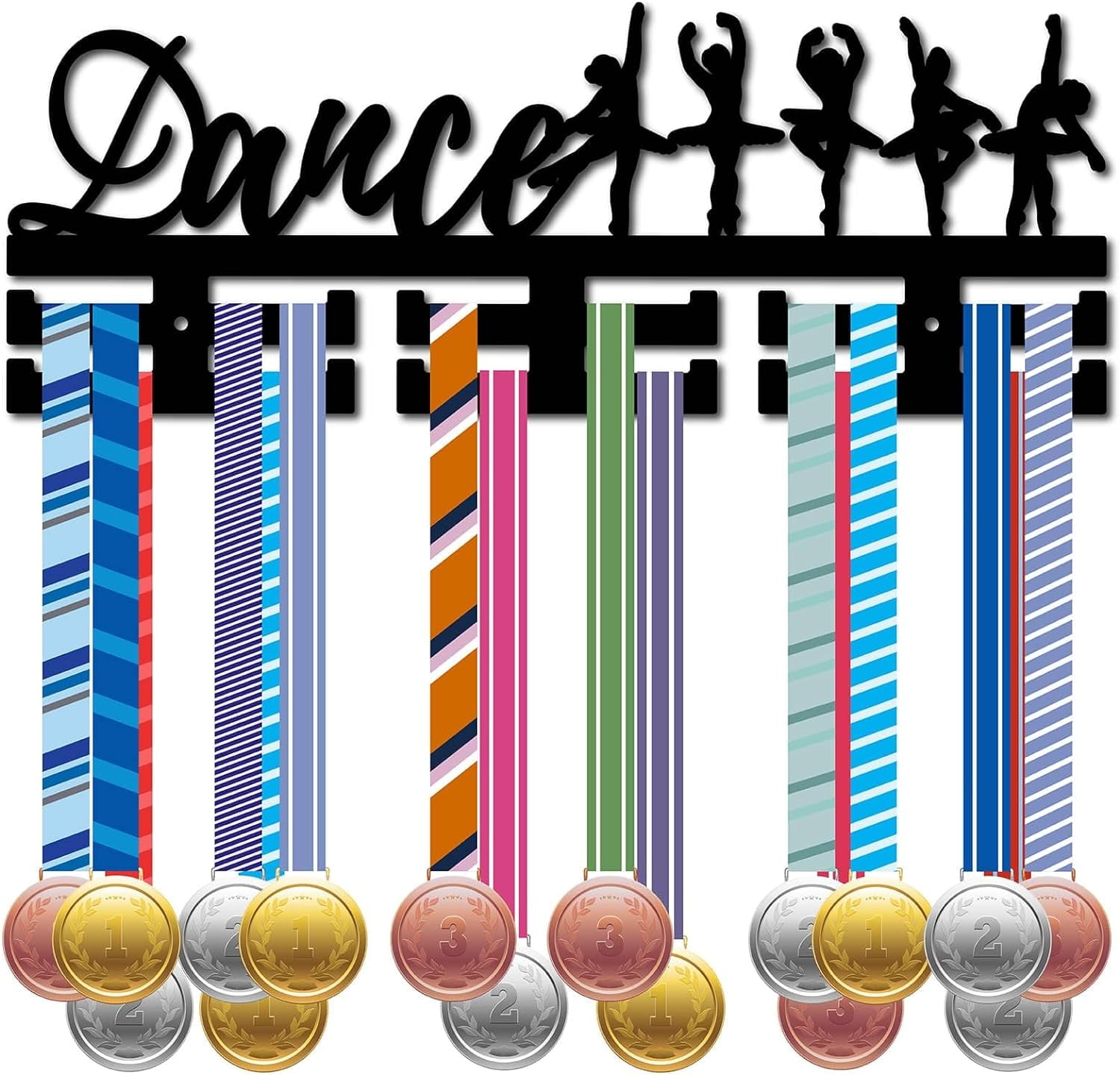 Dance Medal Holder Wooden Sport Medal Hanger Display Dancer Medal Rack ...