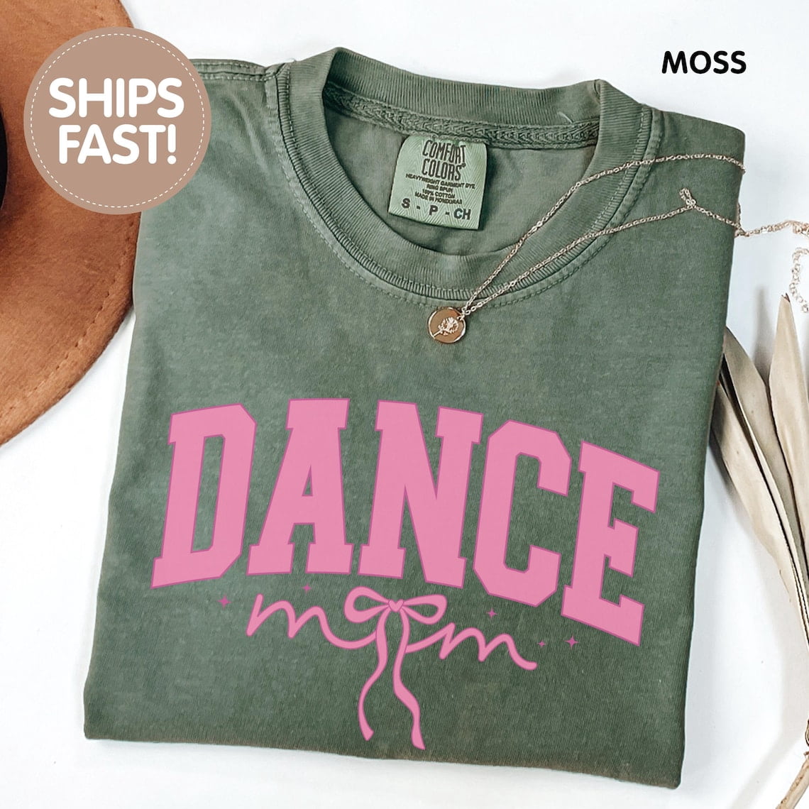 Dance Mom Proud Dance Mama Pink Bow Graphic T-Shirt - Walmart.com