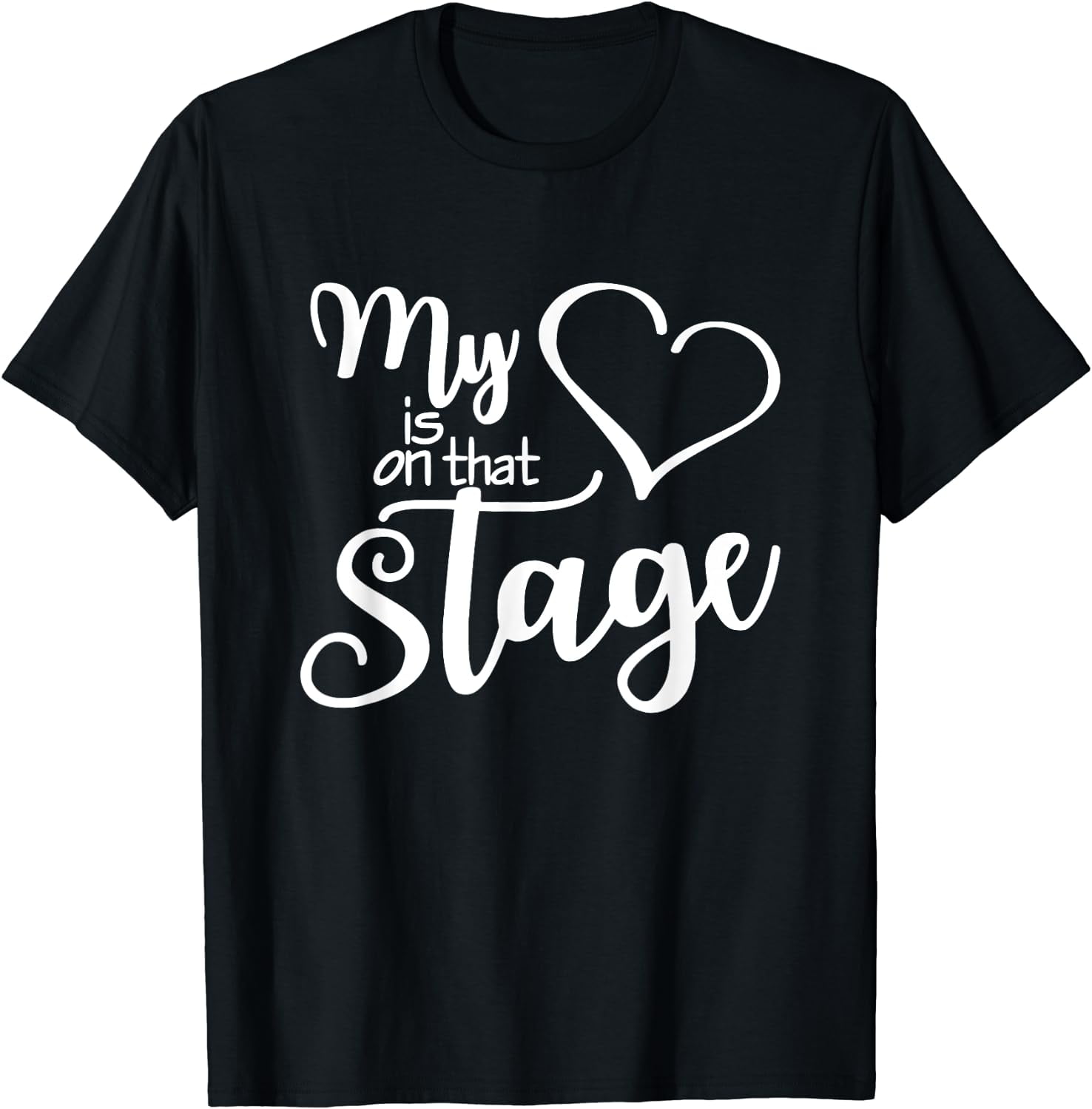 Dance Mom Tee My Heart Is On That Stage Dance Recital T-Shirt Black ...