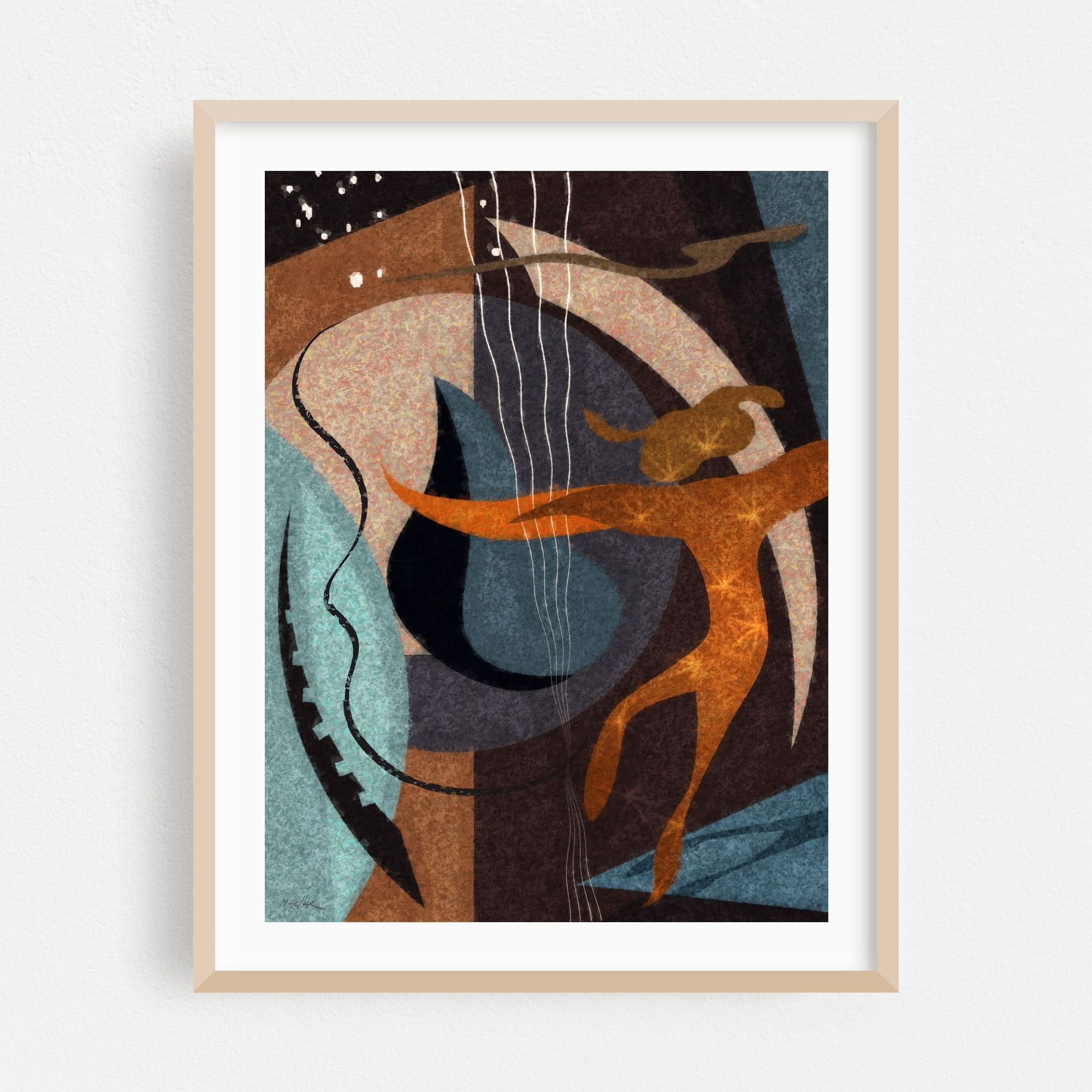 Dance of the Nagual - Digital Art Abstract Geometric Modern Art Surrealism Mid-Century Modern ...