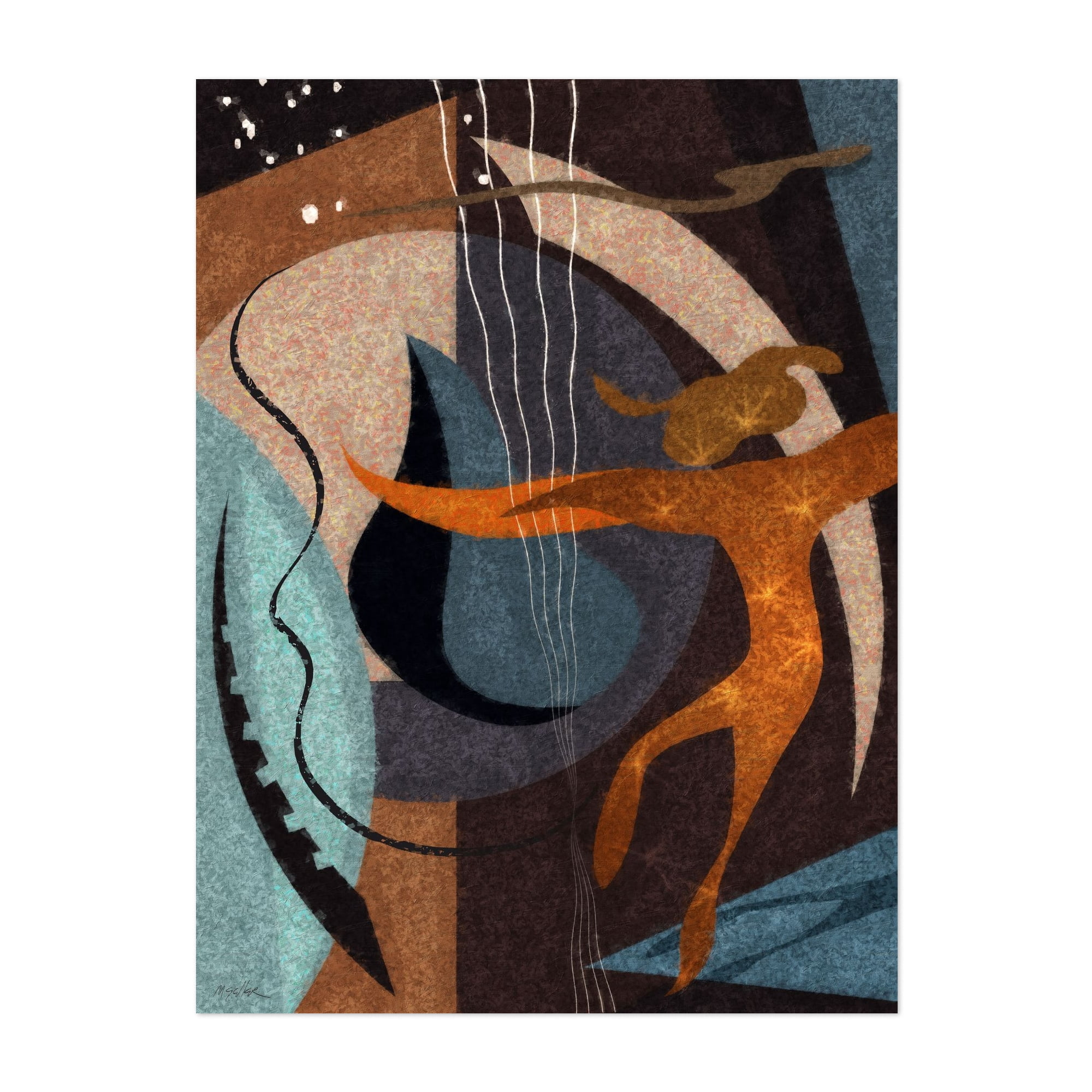 Dance of the Nagual - Digital Art Abstract Geometric Modern Art ...