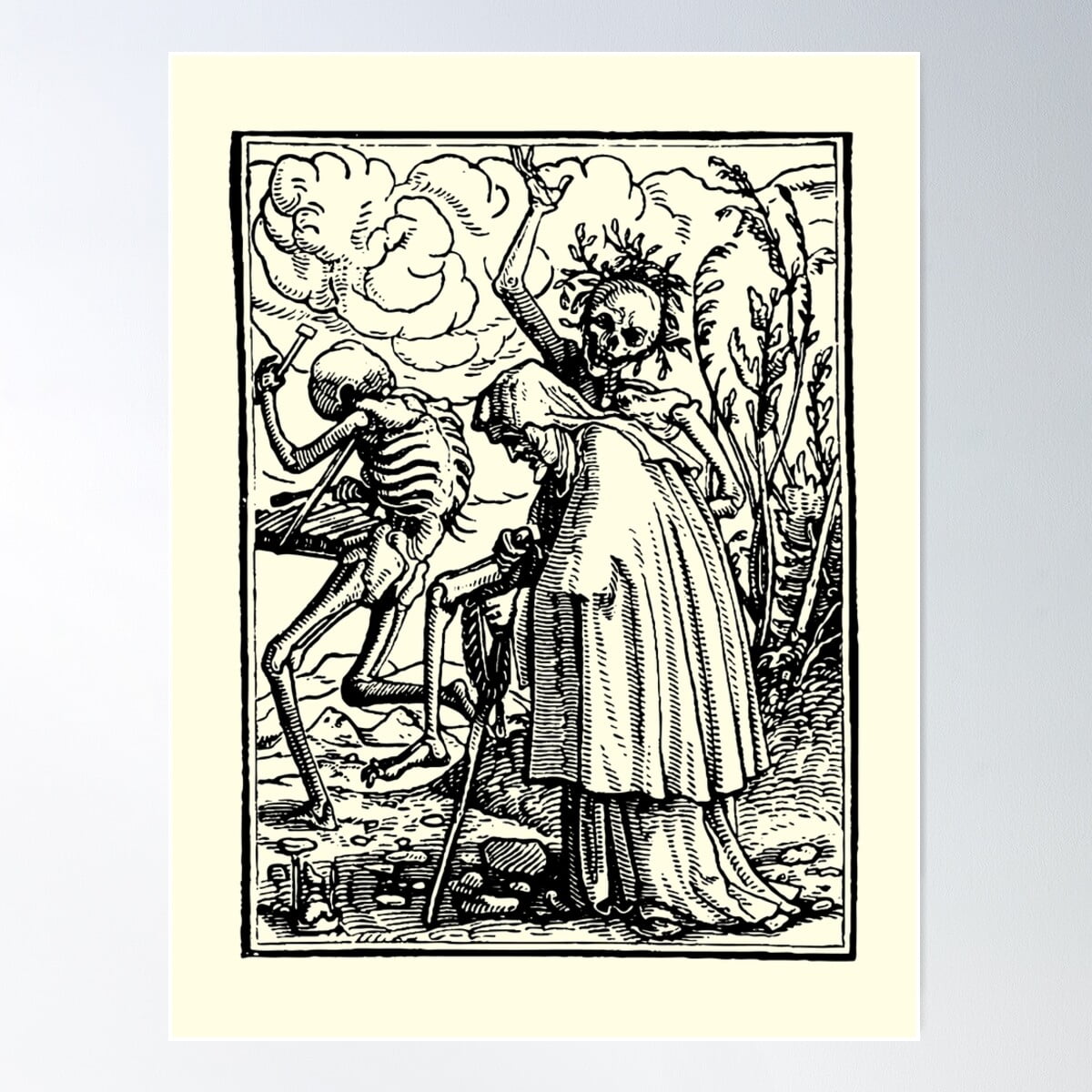 Dance Of Death, Dance Of Macabre (Holbein) Poster Wall Art, Modern Wall ...