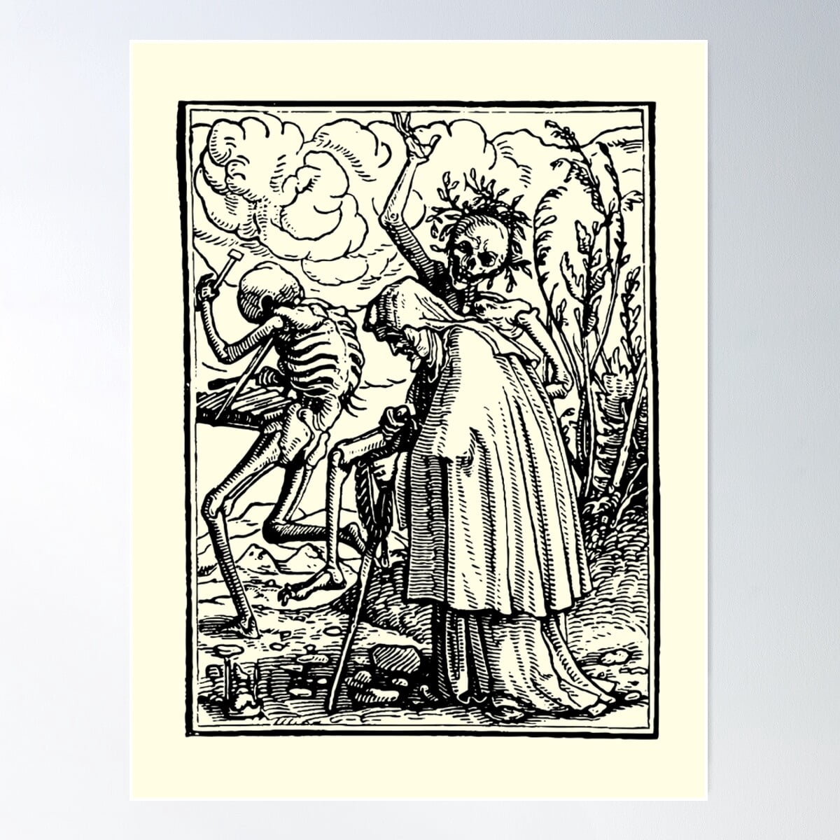Dance Of Death, Dance Of Macabre (Holbein) Poster Wall Art, Modern Wall ...