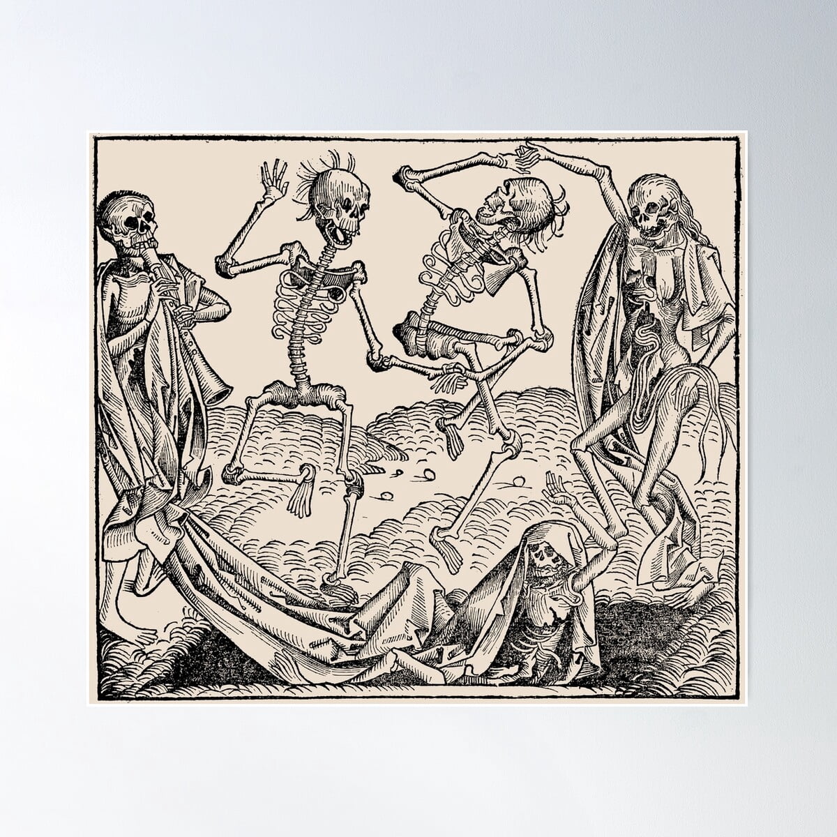 Dance Of Death / Dance Of Macabre Poster Wall Art, Modern Wall Decor ...