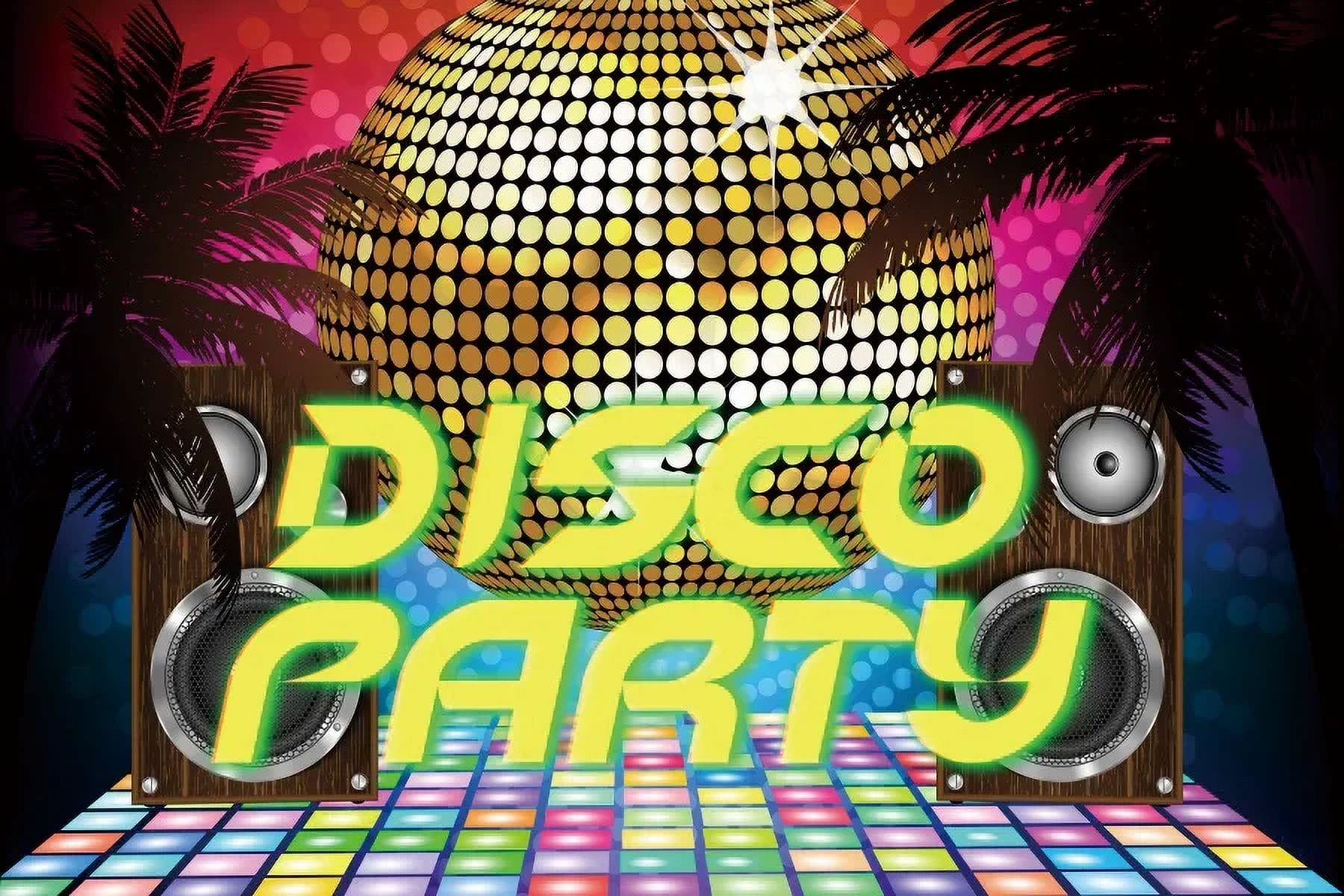 Dance Photo Backdrop 80s 90s Happy Birthday Party Music Stage Disco ...