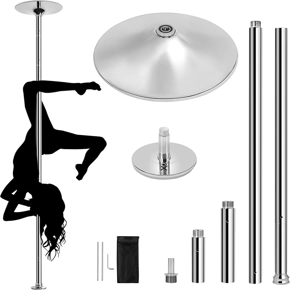 Dance Pole Spinning Static Dancing Pole, Detachable 44.5” -108.3 ...
