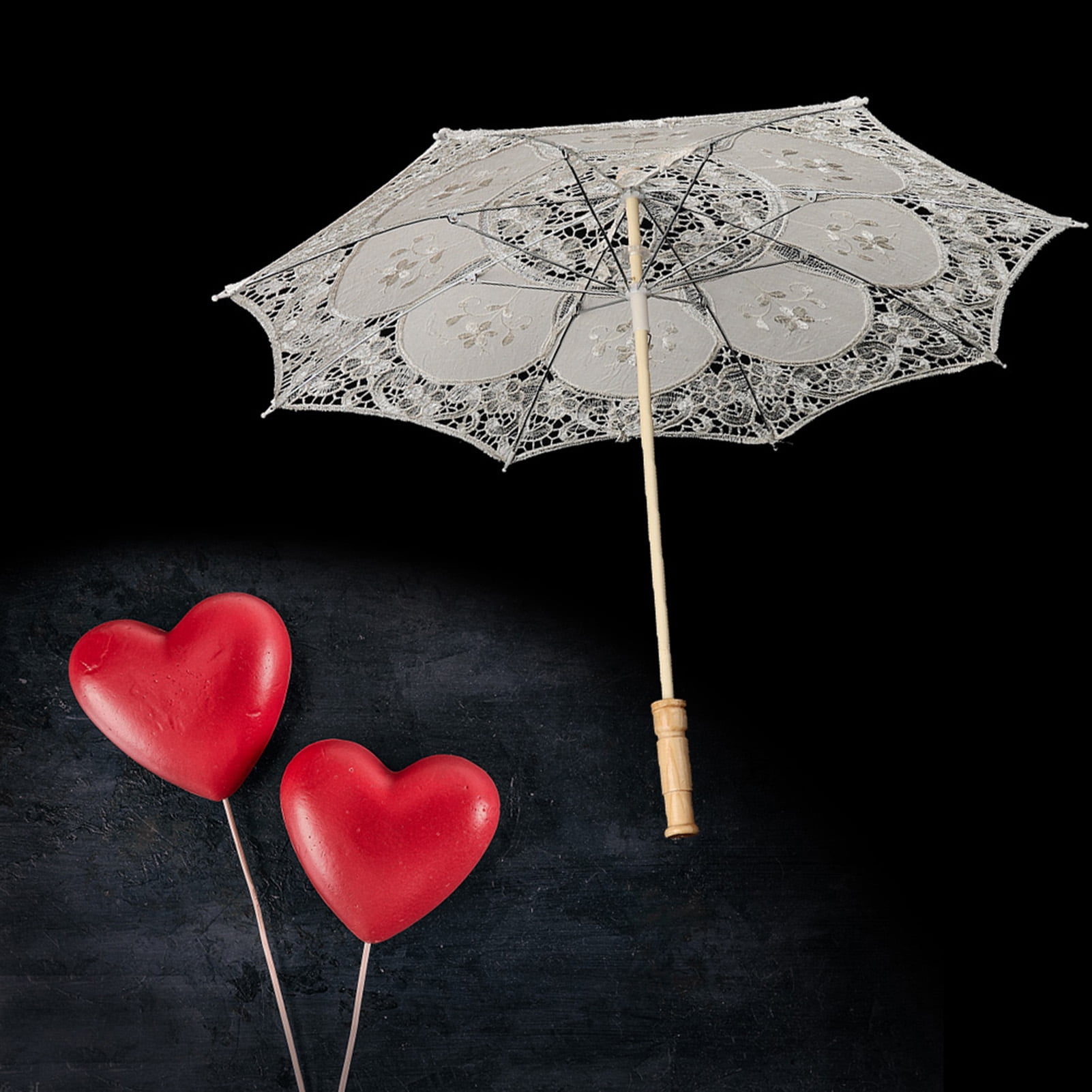 Dance Props Umbrella, Mini Handmade Lace Flower Embroidery Parasol ...