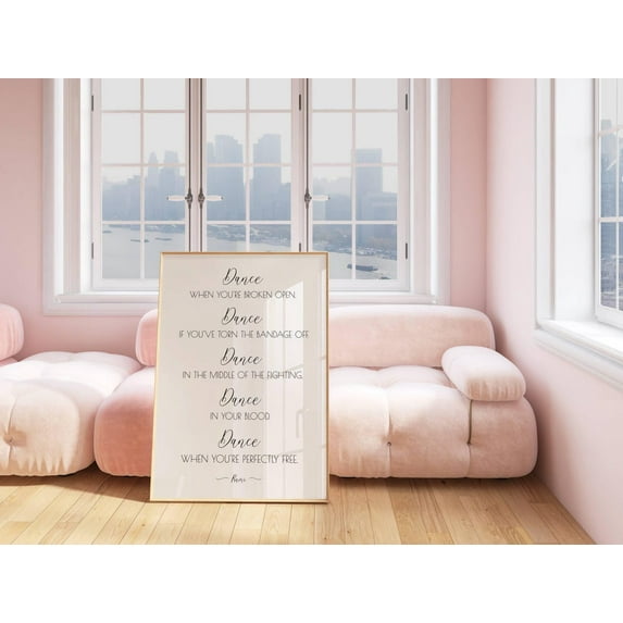 Dance Quote, Inspirational Rumi Poem Print, Performing Artist Wall Art ...