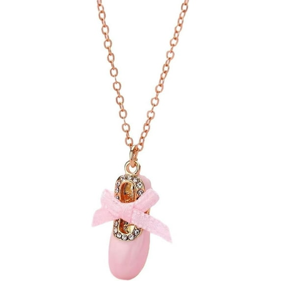 Dance Recital Gifts Ballerina Ballet Necklace for Women Dainty Cubic ...