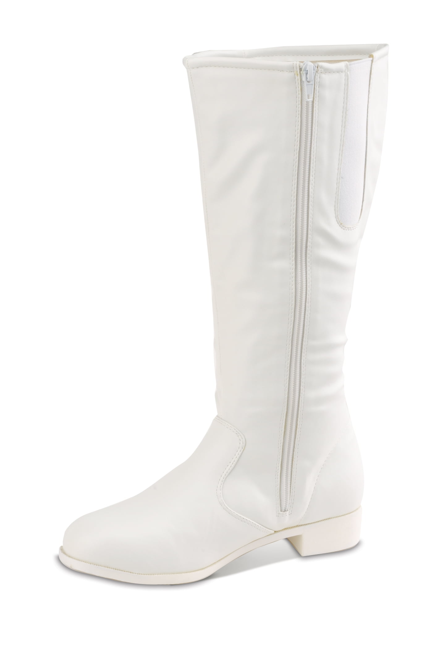 Danz N Motion 433 Adult White Leather Knee High Dance Shoes with ...