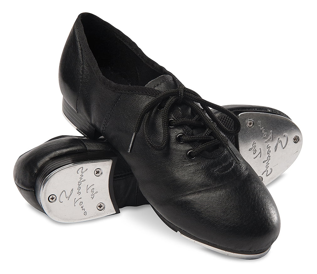 Dance Shoes Danz N Motion 5058 Tap 10.5 Adult Black Hoofing Leather ...