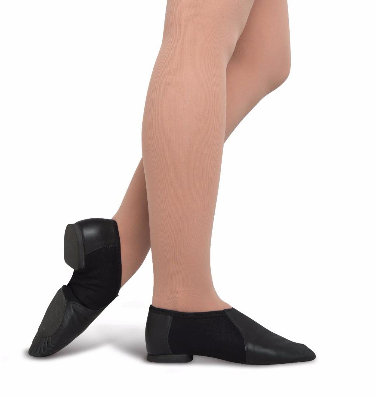 Dance Shoes Danz N Motion Jazz 5 Adult Slip On Hip Hop Leather Side ...