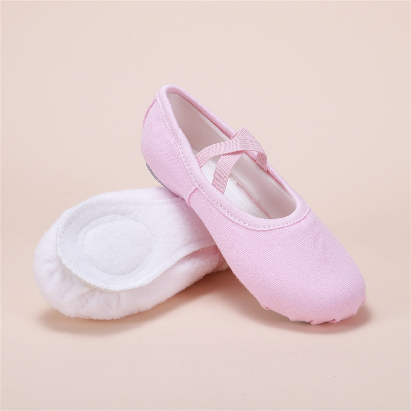 Dance Shoes with Plush Lining and Cloth Toe, Soft Soles for Cold ...
