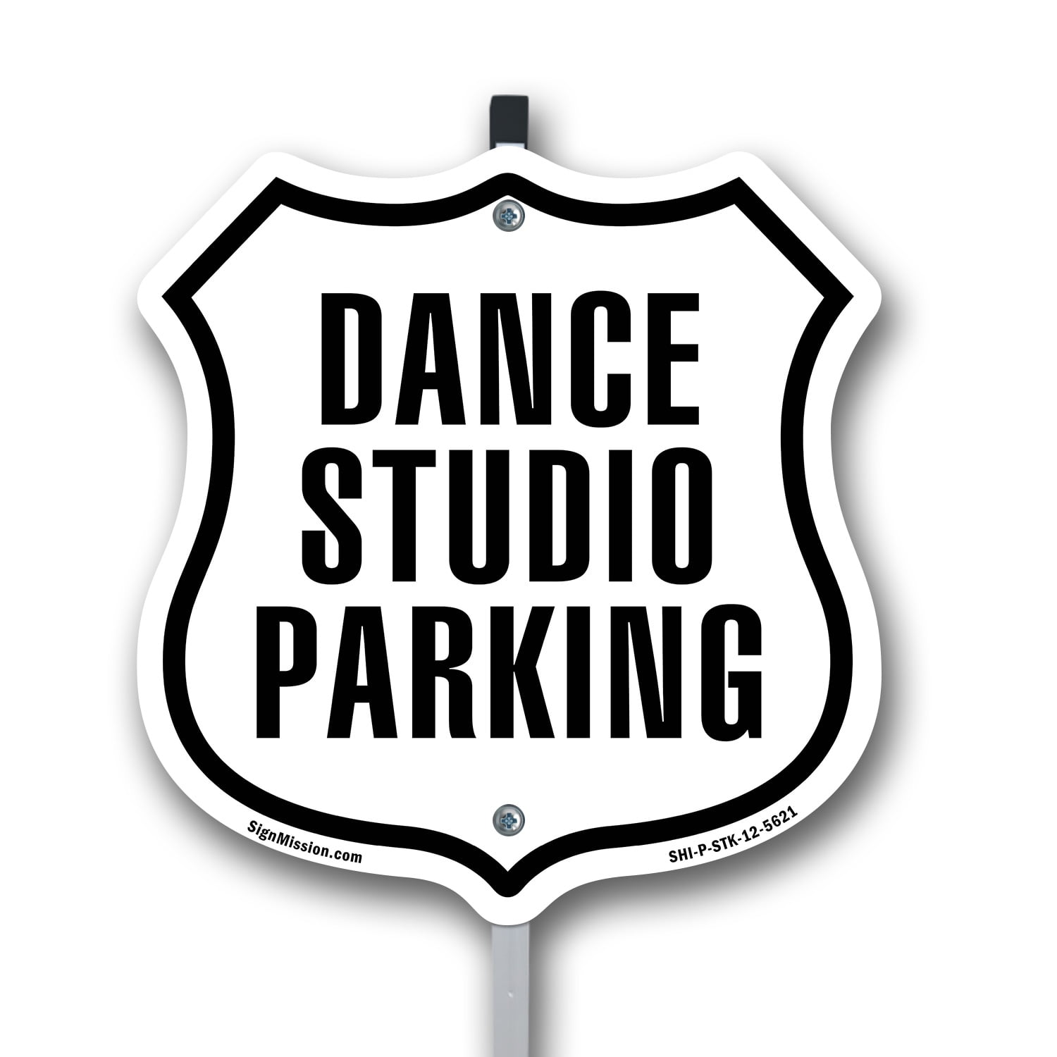 Dance Studio Parking 12 inch X 12 inch Shield Shaped Commercial Grade ...