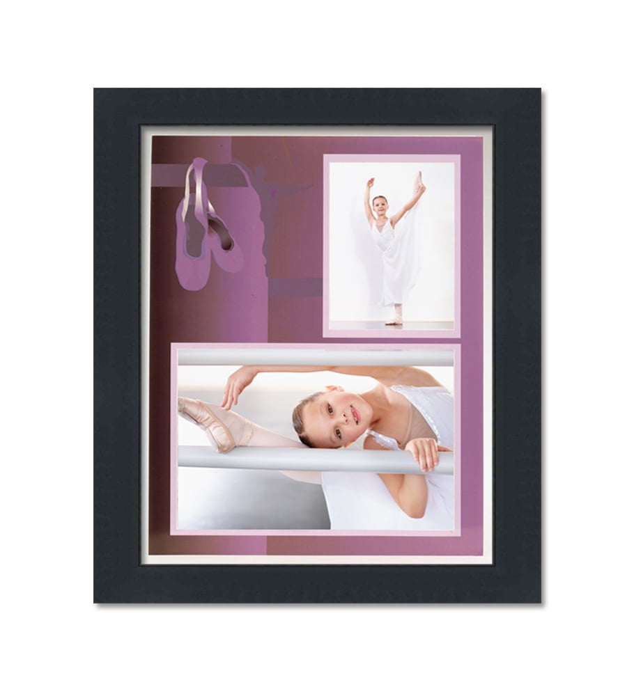 Dance Theme Sleek Black Wood Frame & Dance Decoration Graphic for Two ...