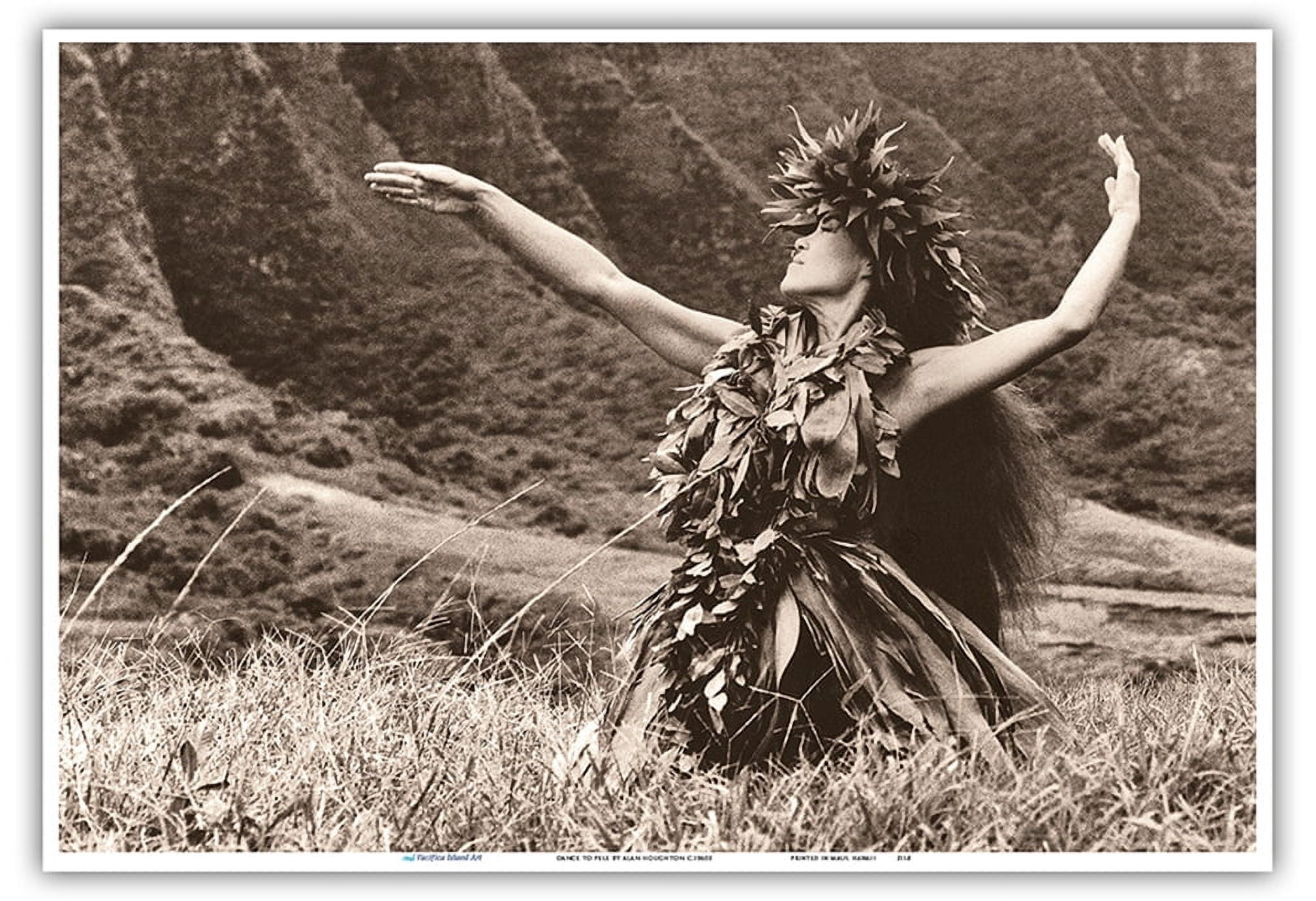 Dance To Pele - Hawaiian Hula Dancer - Vintage Sepia Toned Photograph ...