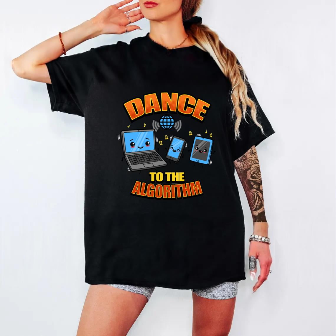 Dance To The Algorithm Funny Techie Meme Digital Life Humor T-Shirt, Sweatshirt, Hoodie, for men ...