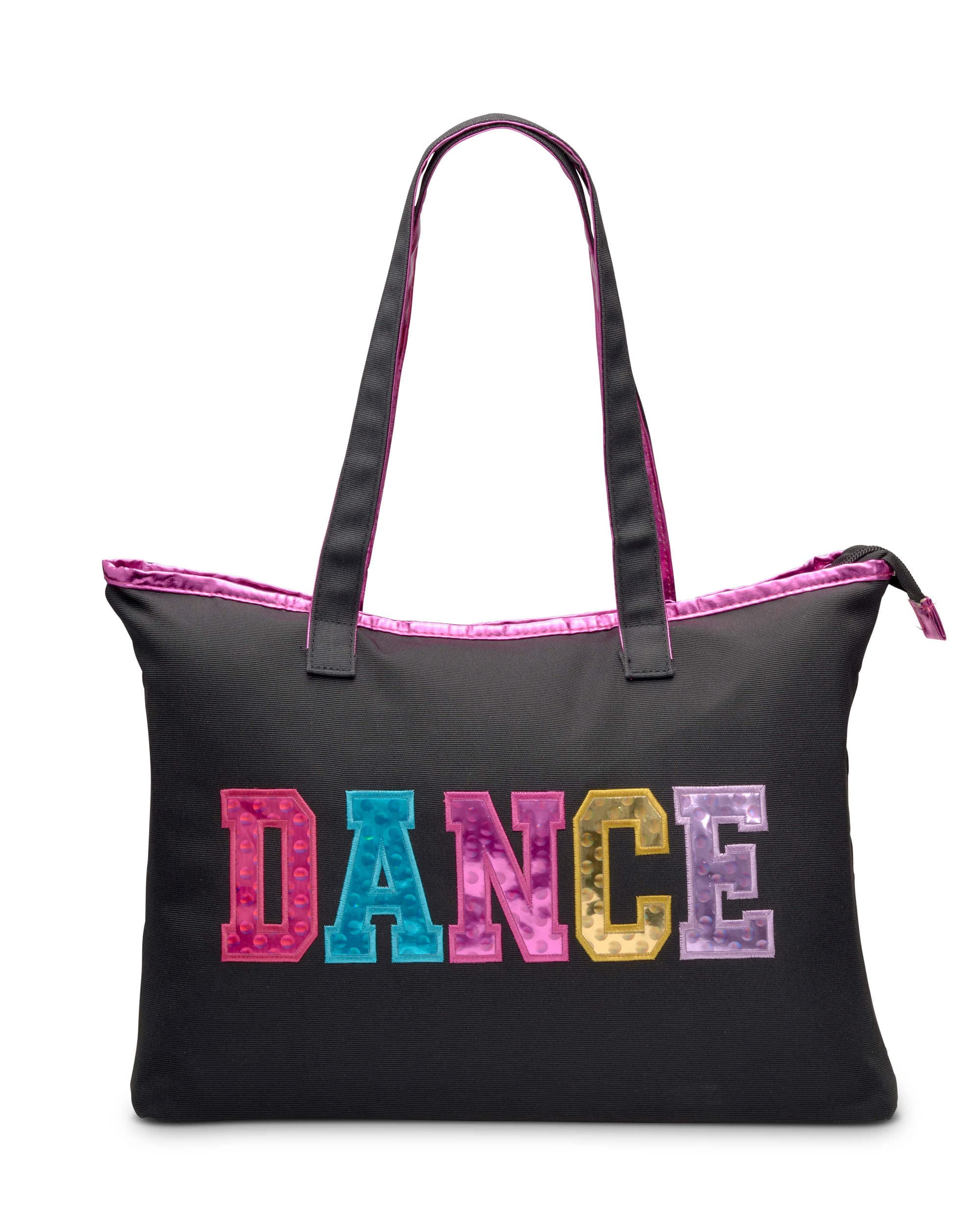Dance Tote Bag With Multicolored Dance Print (Black) - Walmart.com