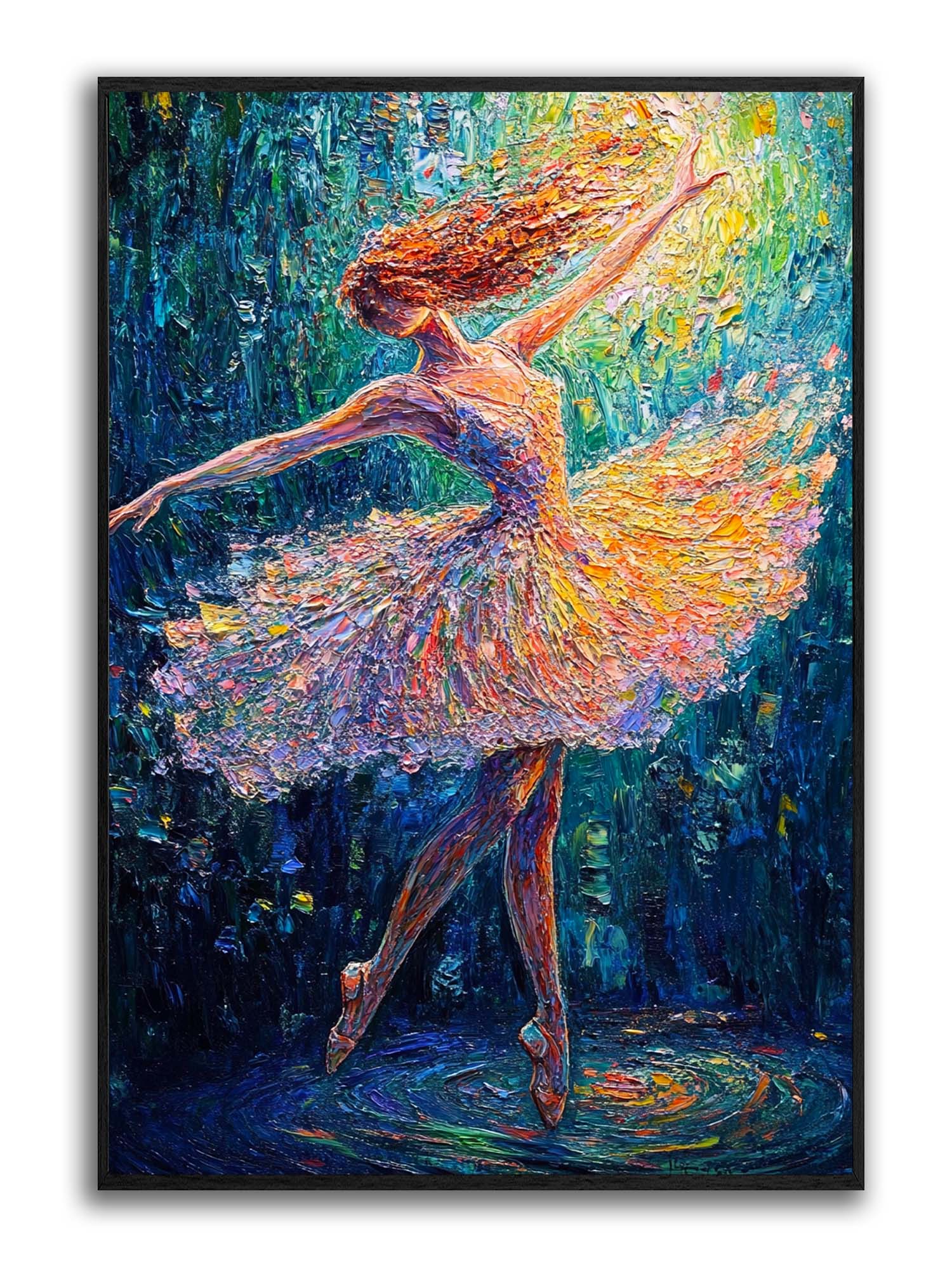 Dance Wall Art Ballet Girl Romance Canvas Art Dancing Posters Oil ...