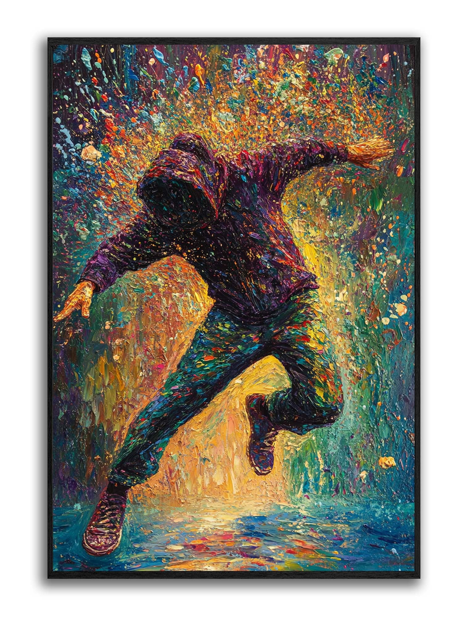 Dance Wall Art The Hip Hop Boy Dancing Posters Oil Painting For Wall ...
