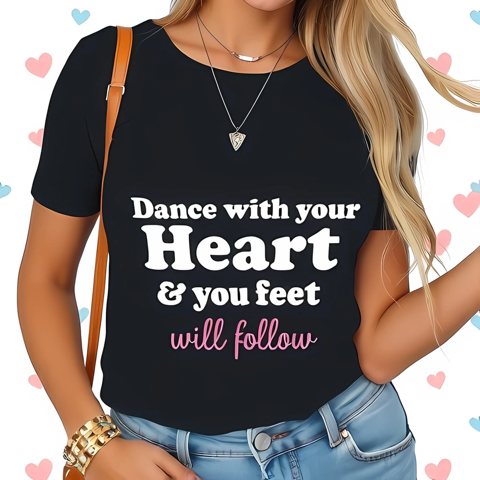 Dance With Your Heart Inspirational Movement Quote Elegant Graphic ...