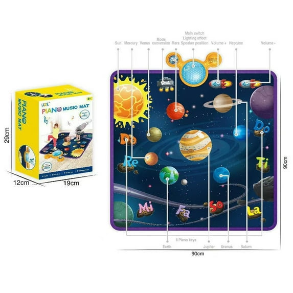 Dance mat - Rhythm step play mat - Dance game toy mat with LED light ...