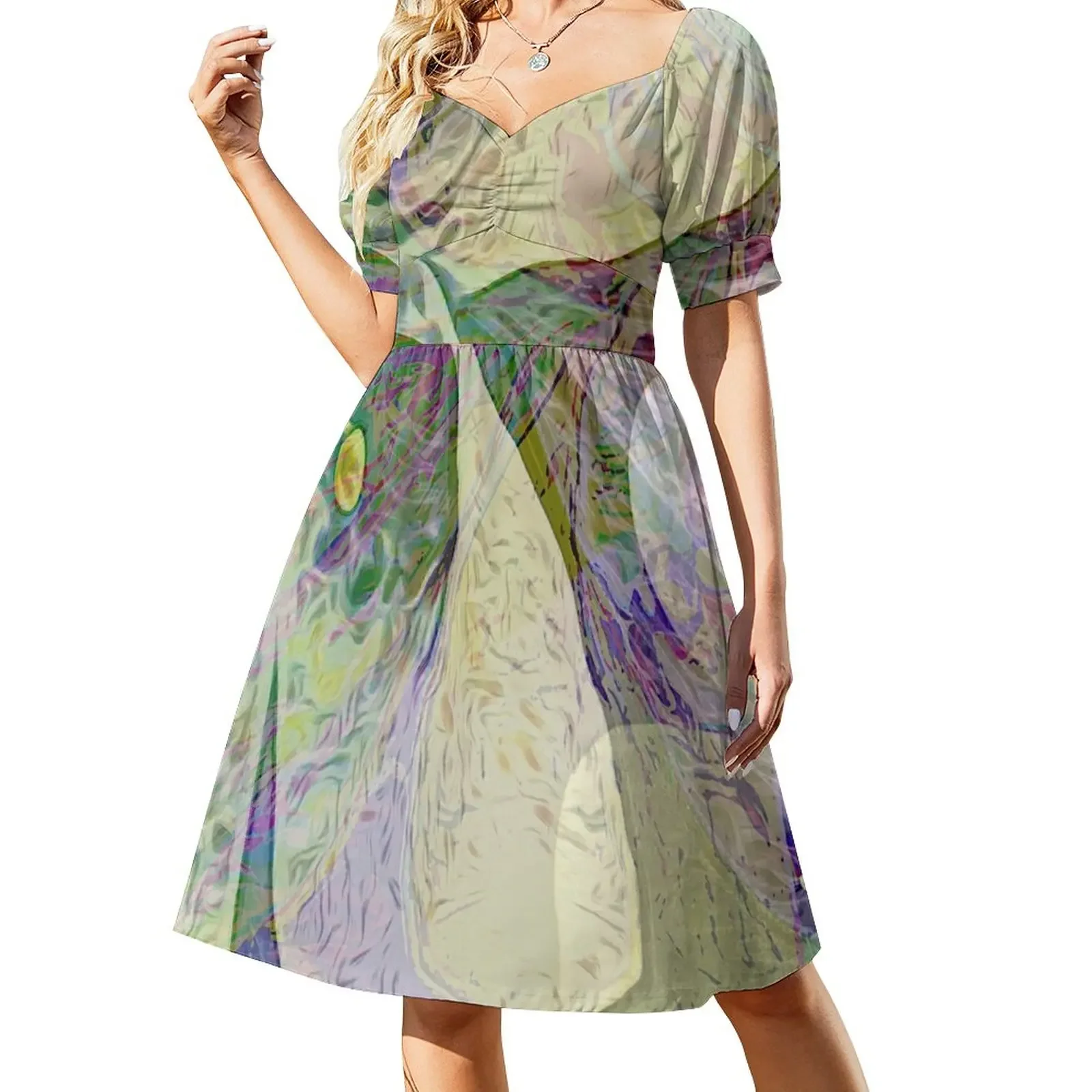 Dance of the Flower Baskets Sleeveless elegant party dress for wom02 ...