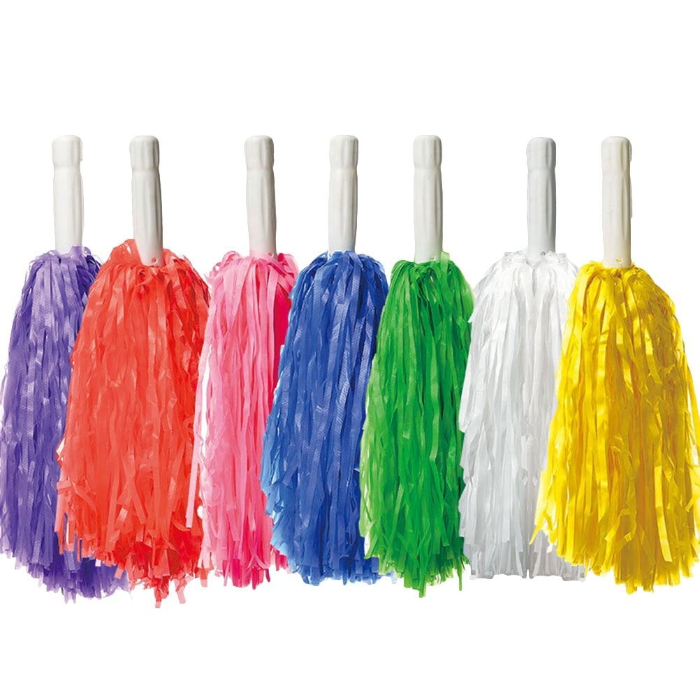 Dance pom poms 12pcs Cheerleading Pom Poms Sports Dancing Party Costume ...