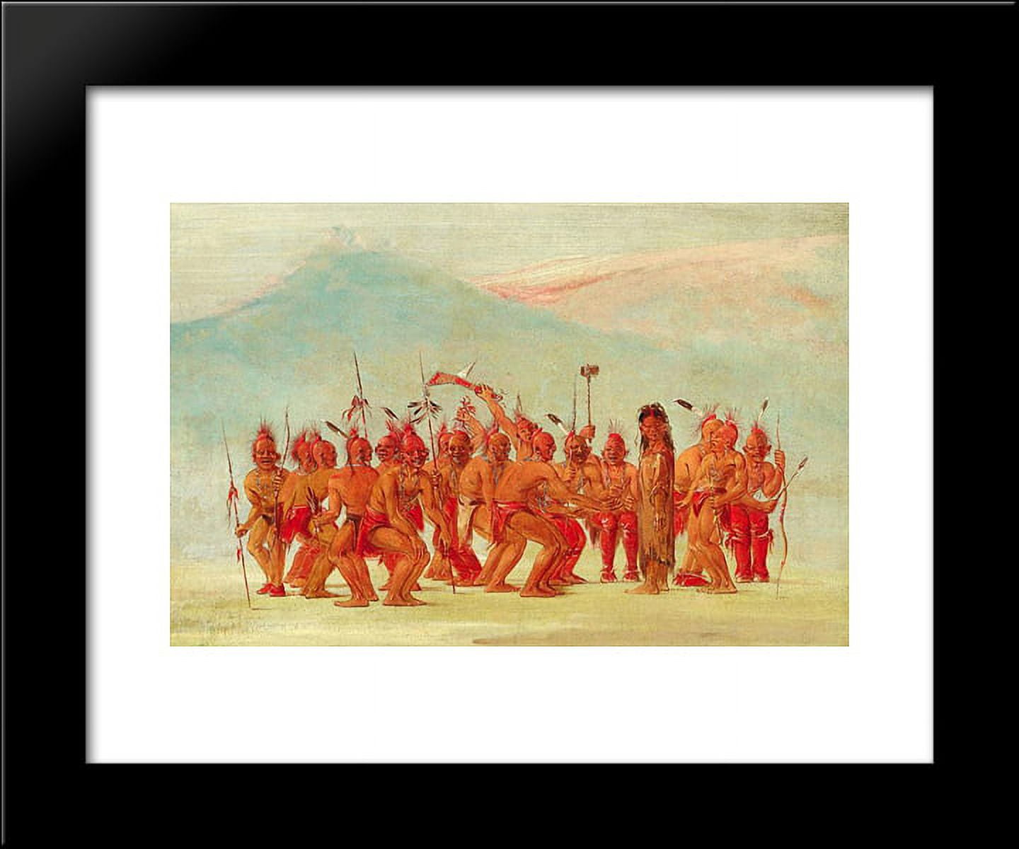 Dance to the Berdache (Sac and Fox) 20x24 Framed Art Print by George ...