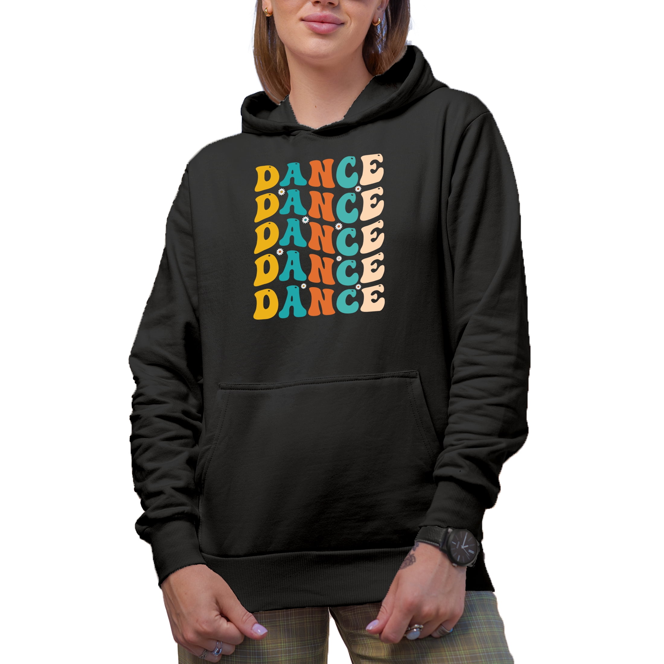 Dance with Flowers, Dancer or Dancing Themed, Groovy Retro Wavy Text ...