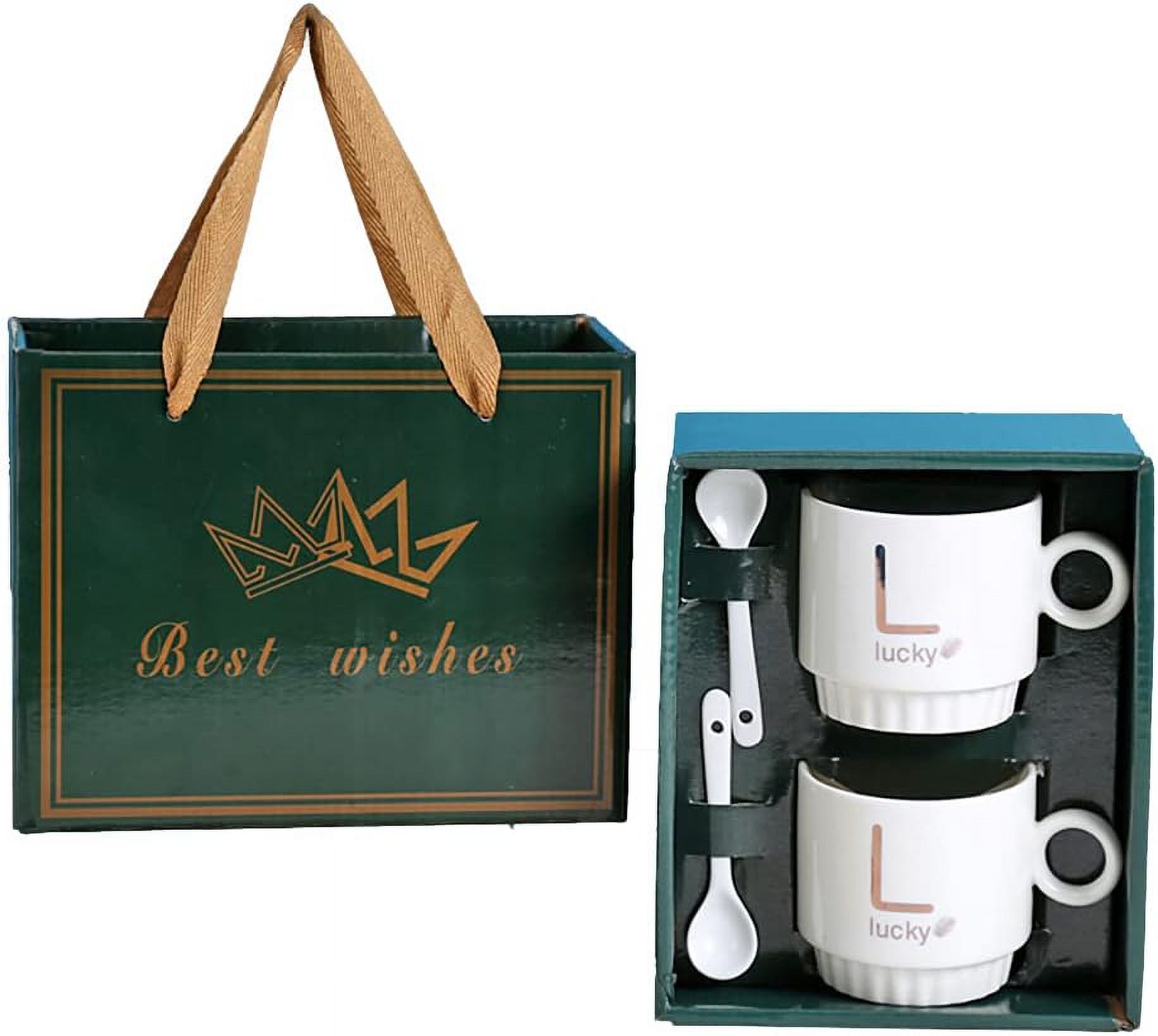 DanceeMangoo 2 pieces of white ceramic coffee mug with spoon, hot ...