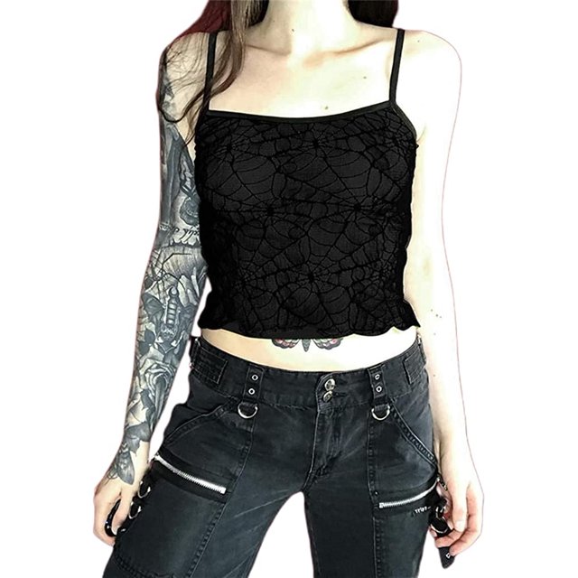 DanceeMangoo Goth Punk ALt Crop Top for Teen Girls or Women - Walmart.com