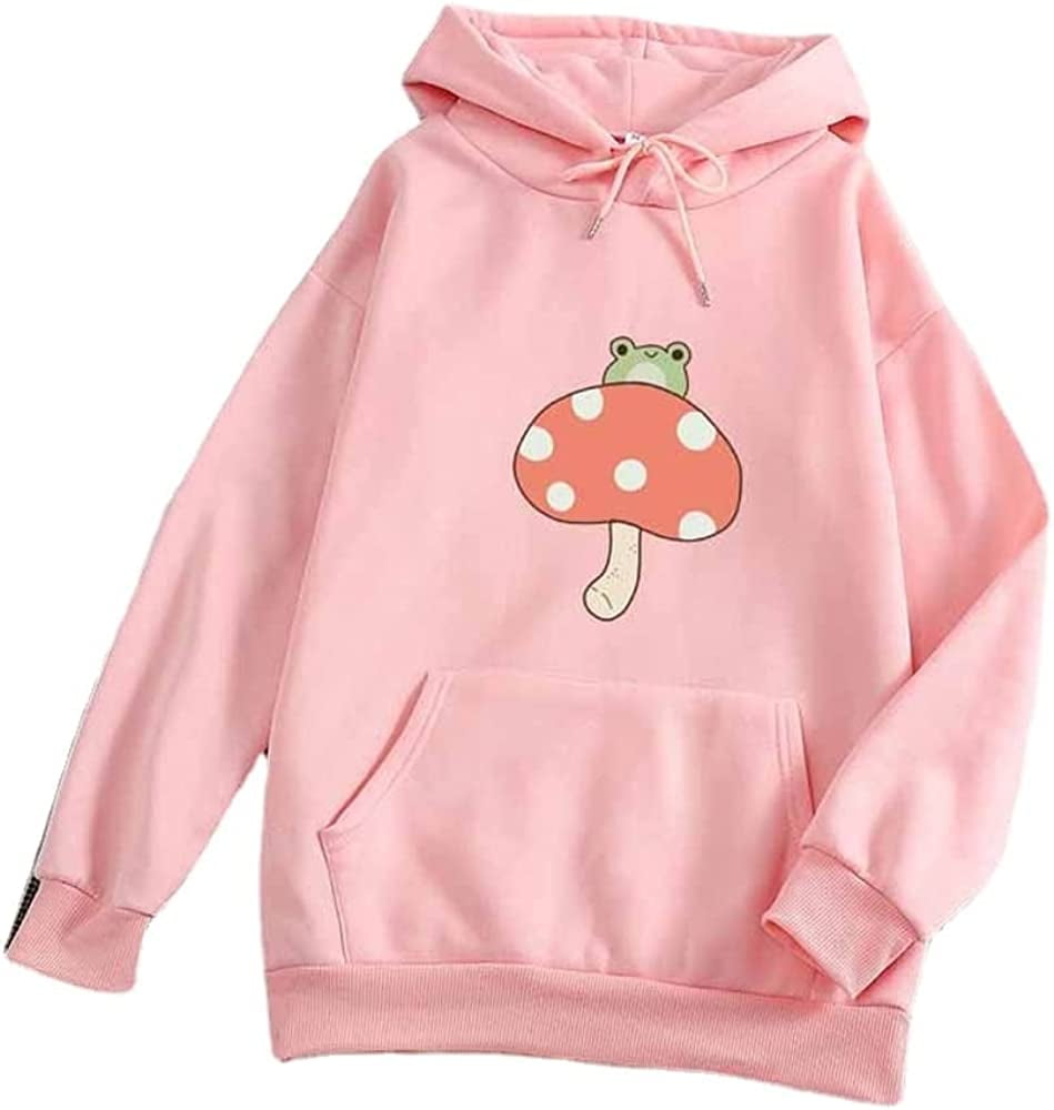 Danceemangoo Kawaii Cute Mushroom Frog Cartoon Japanese Pink Thin